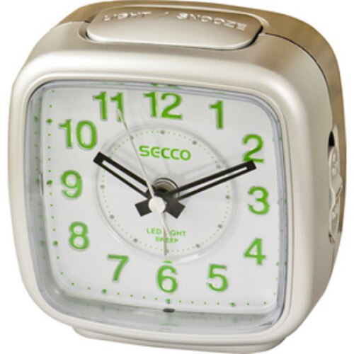 Ceas desteptator, Secco, Alb/Argintiu - eMAG.ro