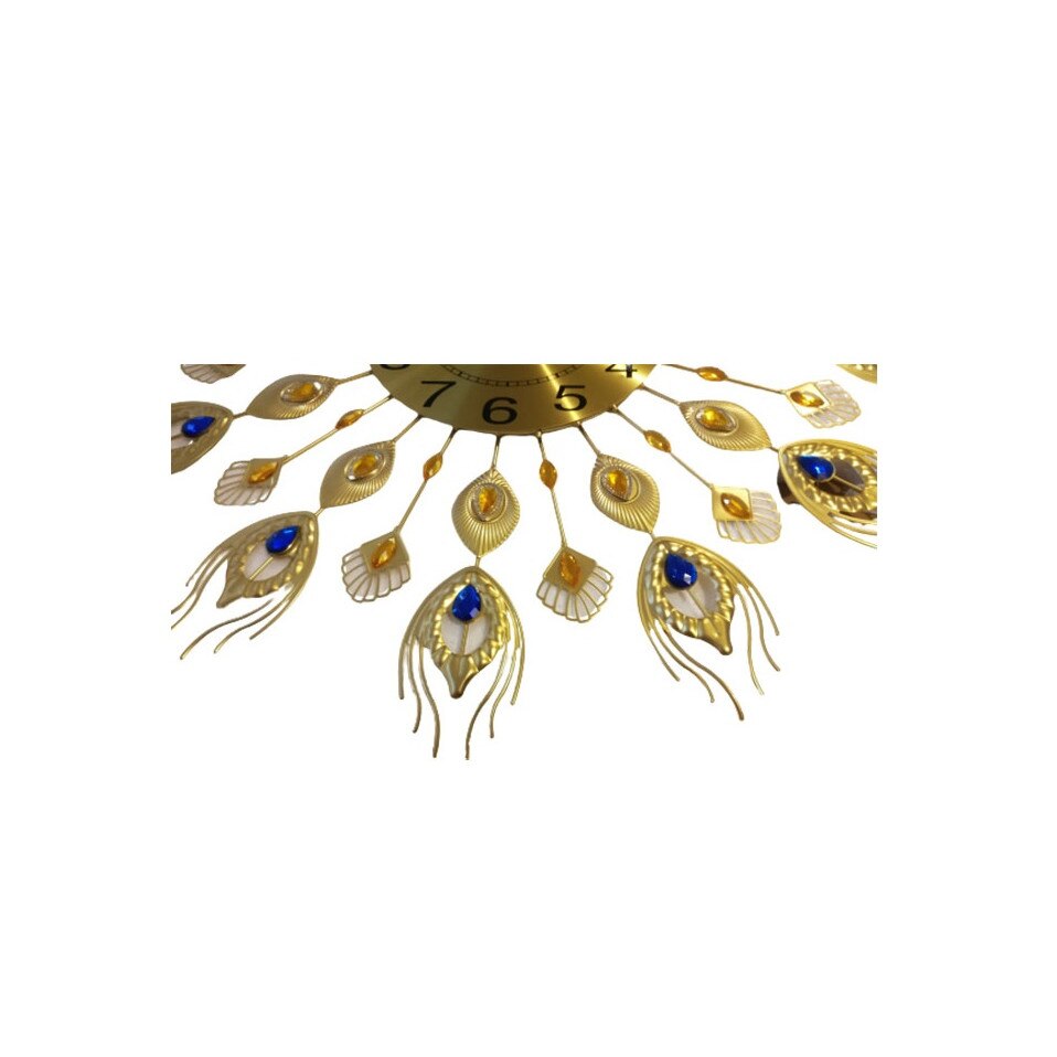 Ceas decorativ elegant, Coada de Paun, Silentios, 70 cm, 1803X - eMAG.ro