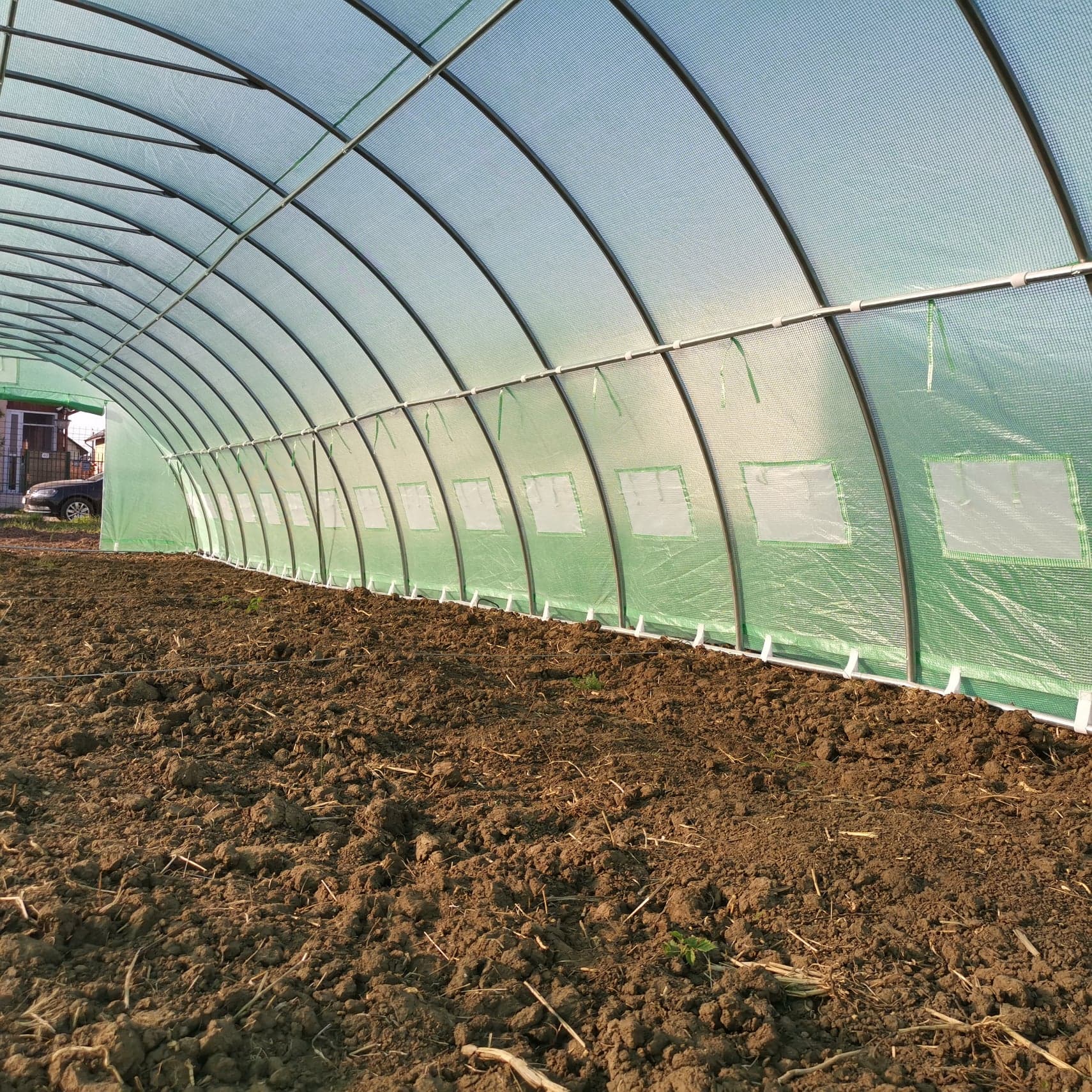 Solar de gradina 6x8m, teava galvanizata - Sistem de ancorare inclus ...