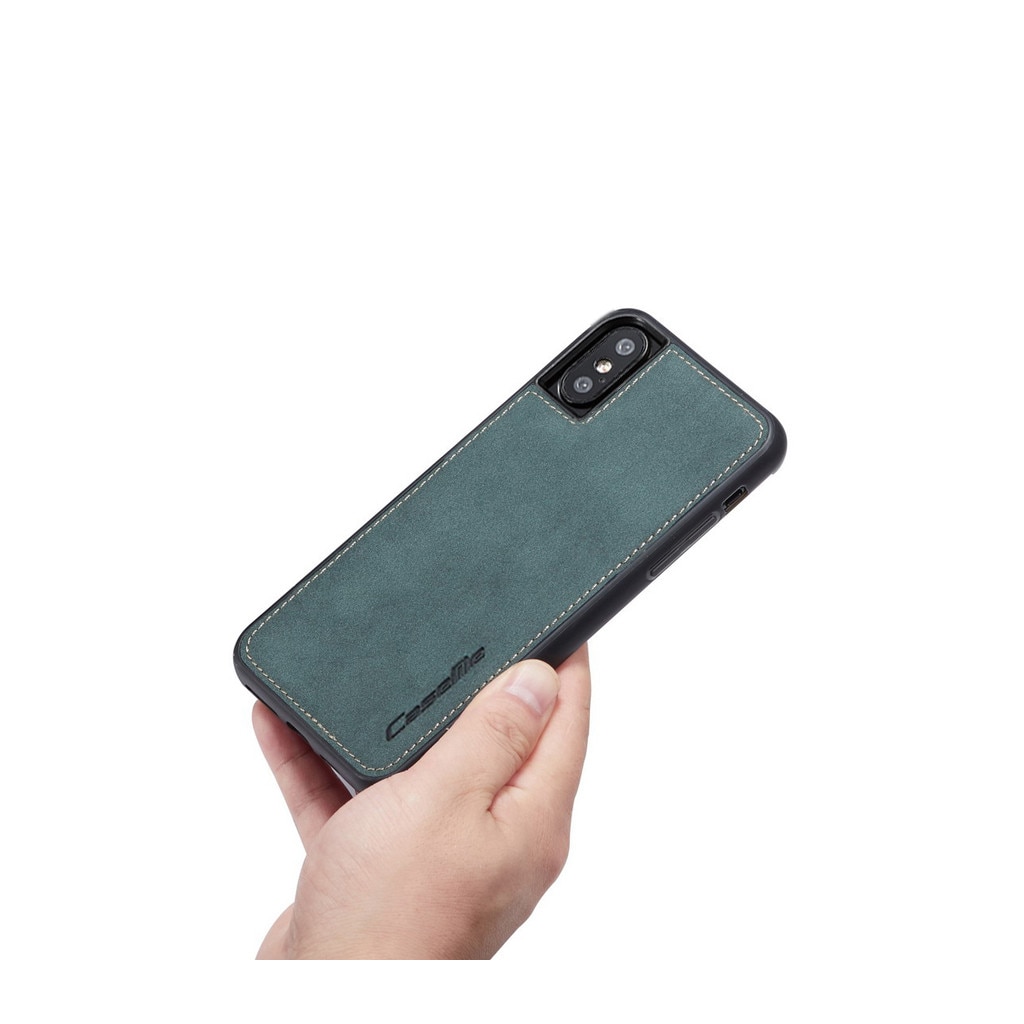 Капак за iPhone X, XS, CaseMe, тънка кожа, тип заден капак, кадифена ...