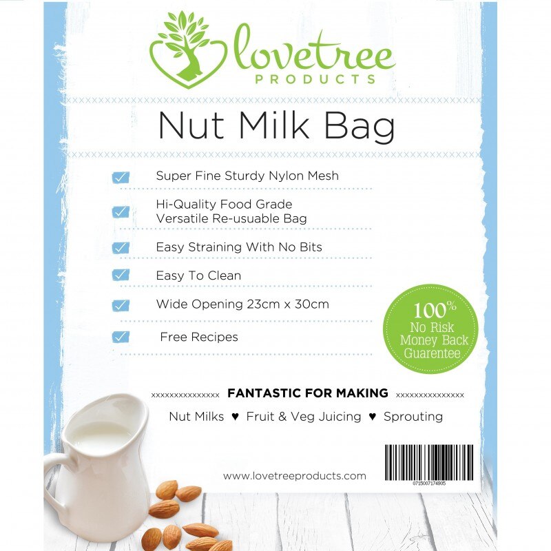 Punga de strecurare lapte vegan din migdale si nuci, Lovetree Products ...