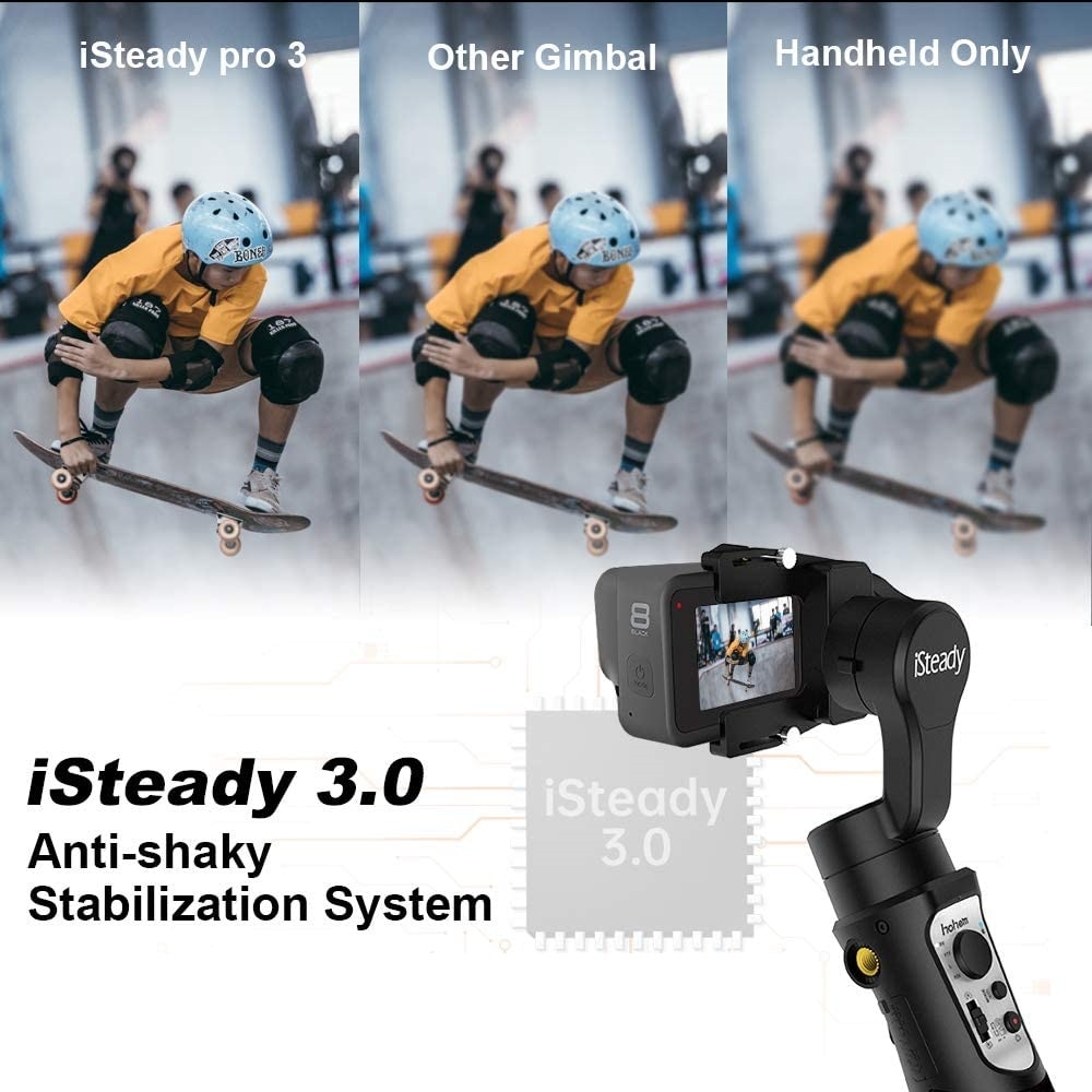Stabilizator Gimbal Hohem GoPro, iSteady Pro 3 Axe Gimbal pentru camere ...