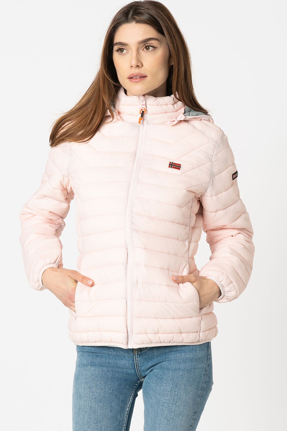 Geographical Norway, Geaca usoara Astonisha, Roz pal, 3 - eMAG.ro