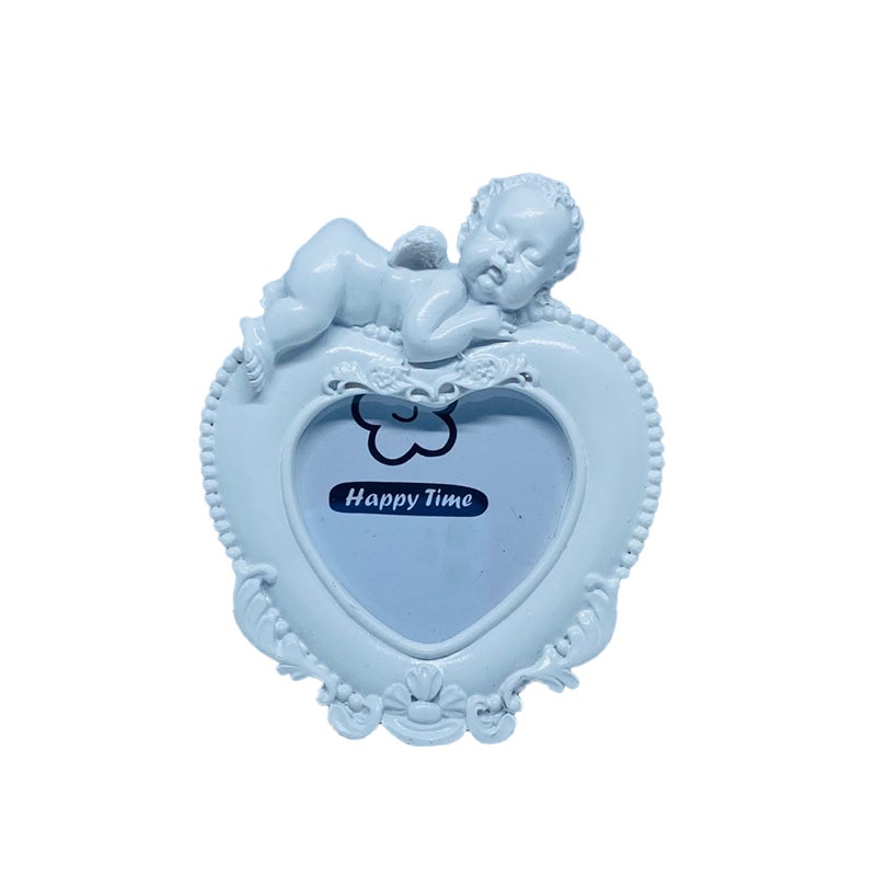 Set 4 mini rame foto cu Ingerasi, albe, 10x9 cm - eMAG.ro