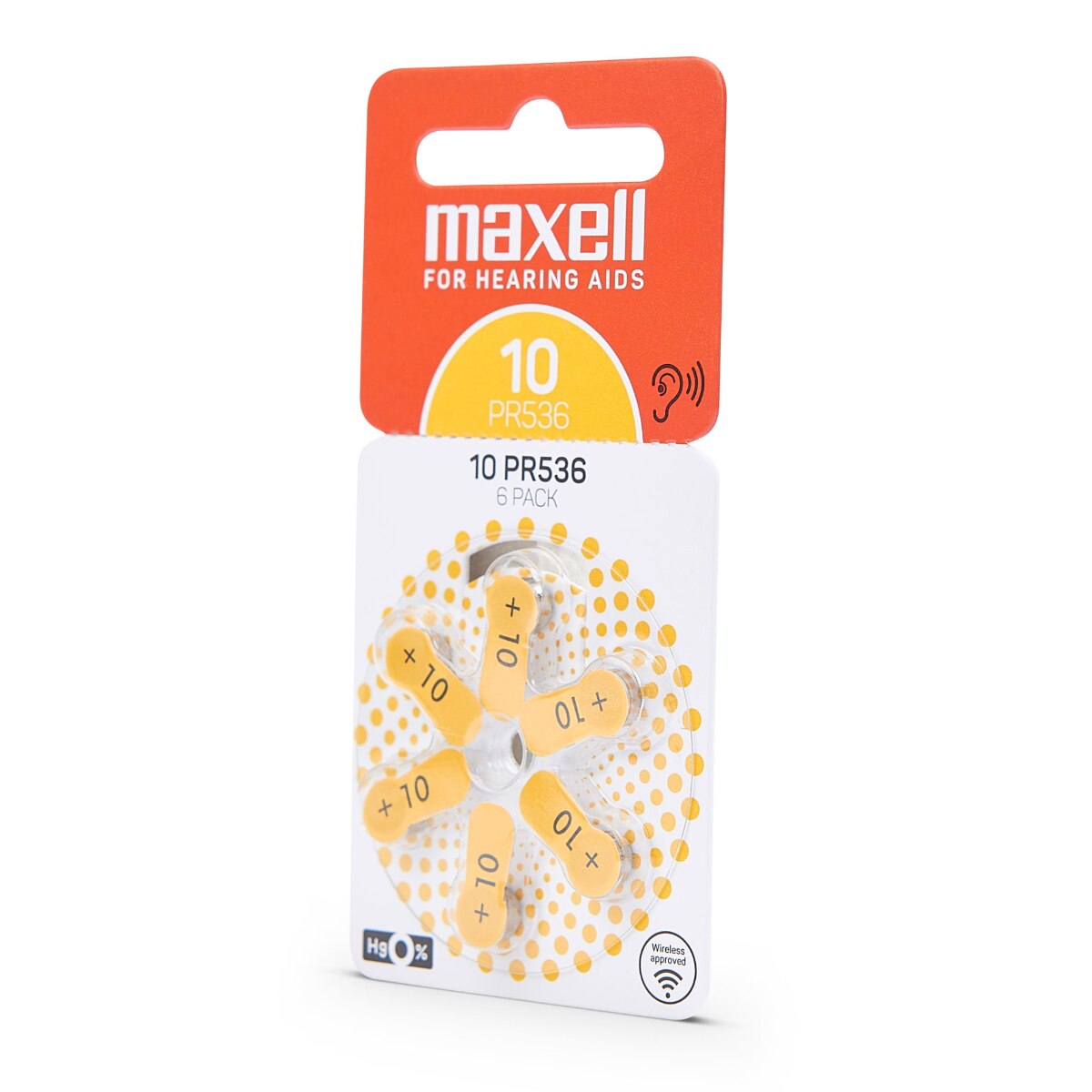 Maxell PR536 (10) P10 6 db hallókészülék, sárga, 1,45V - eMAG.hu