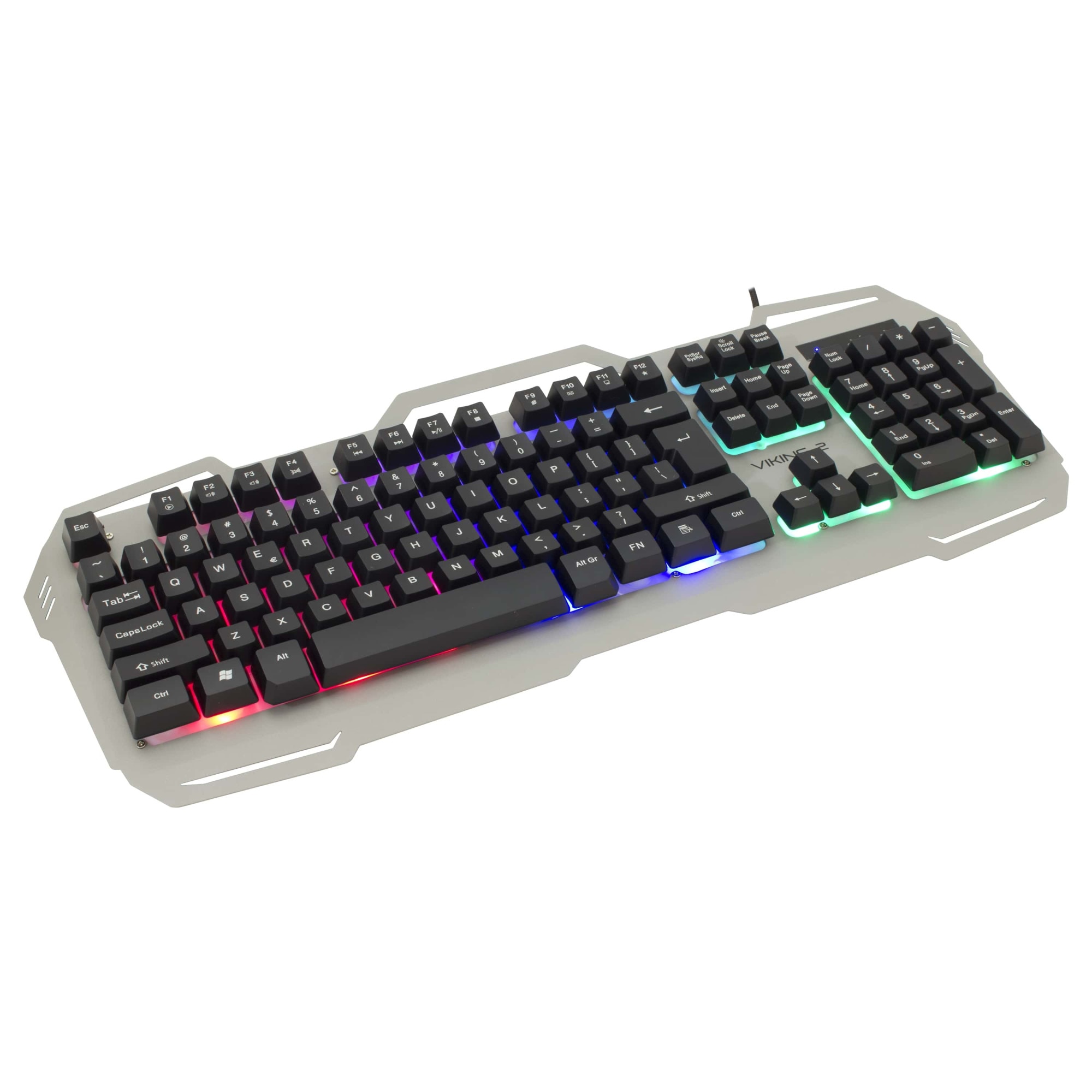Tastatura gaming, White Shark, Viking-2, cu fir, iluminare LED, HU ...