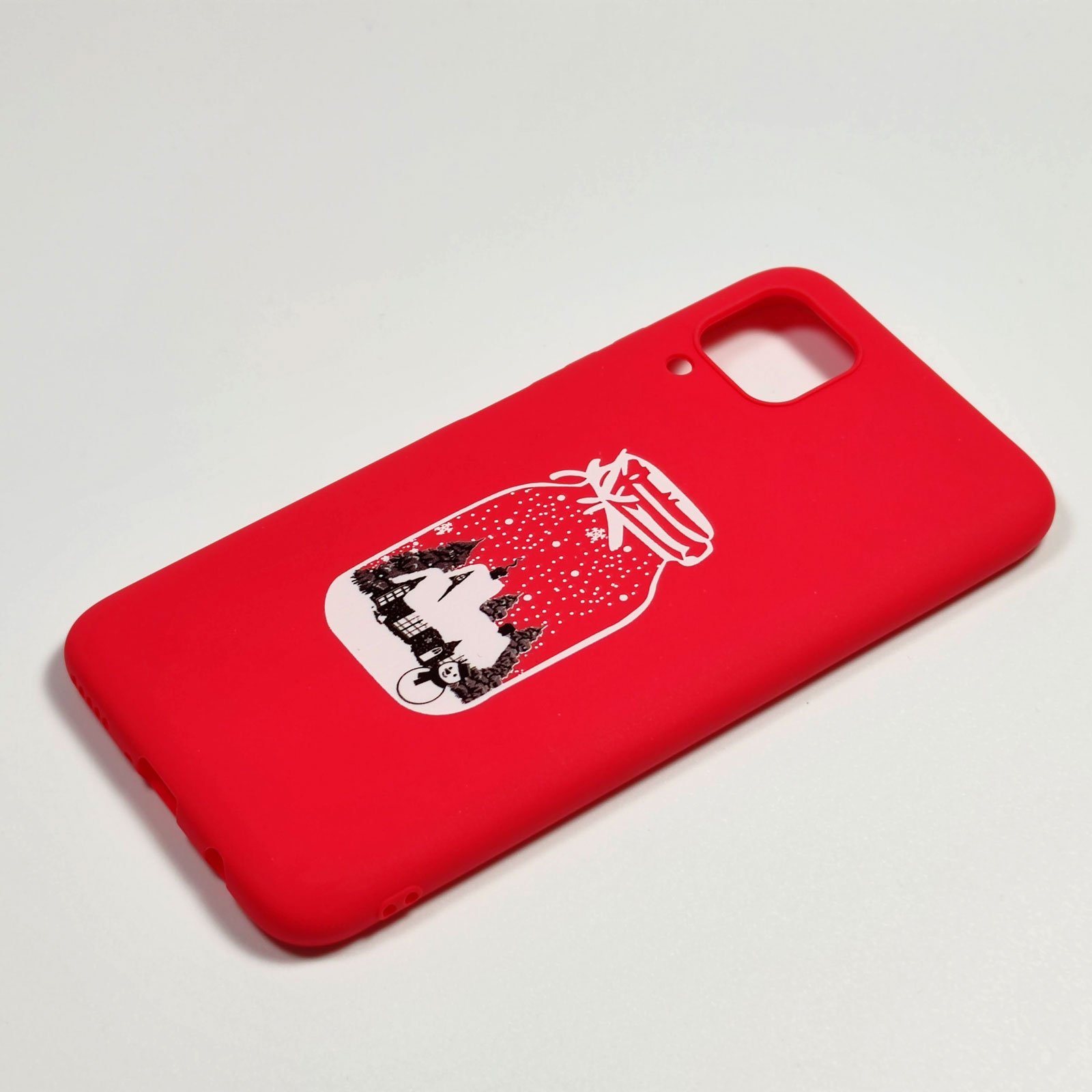 Karácsonyi tok Huawei P40 Lite modell karácsonyi üveg, szilikon ...