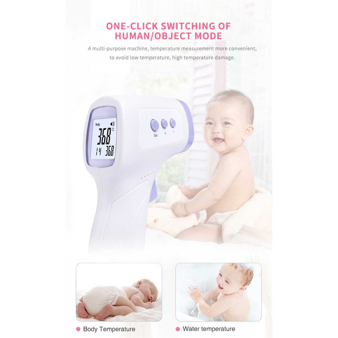 Termometru Avizat Medical JustZEN™ 9001, tehnologie non contact cu ...