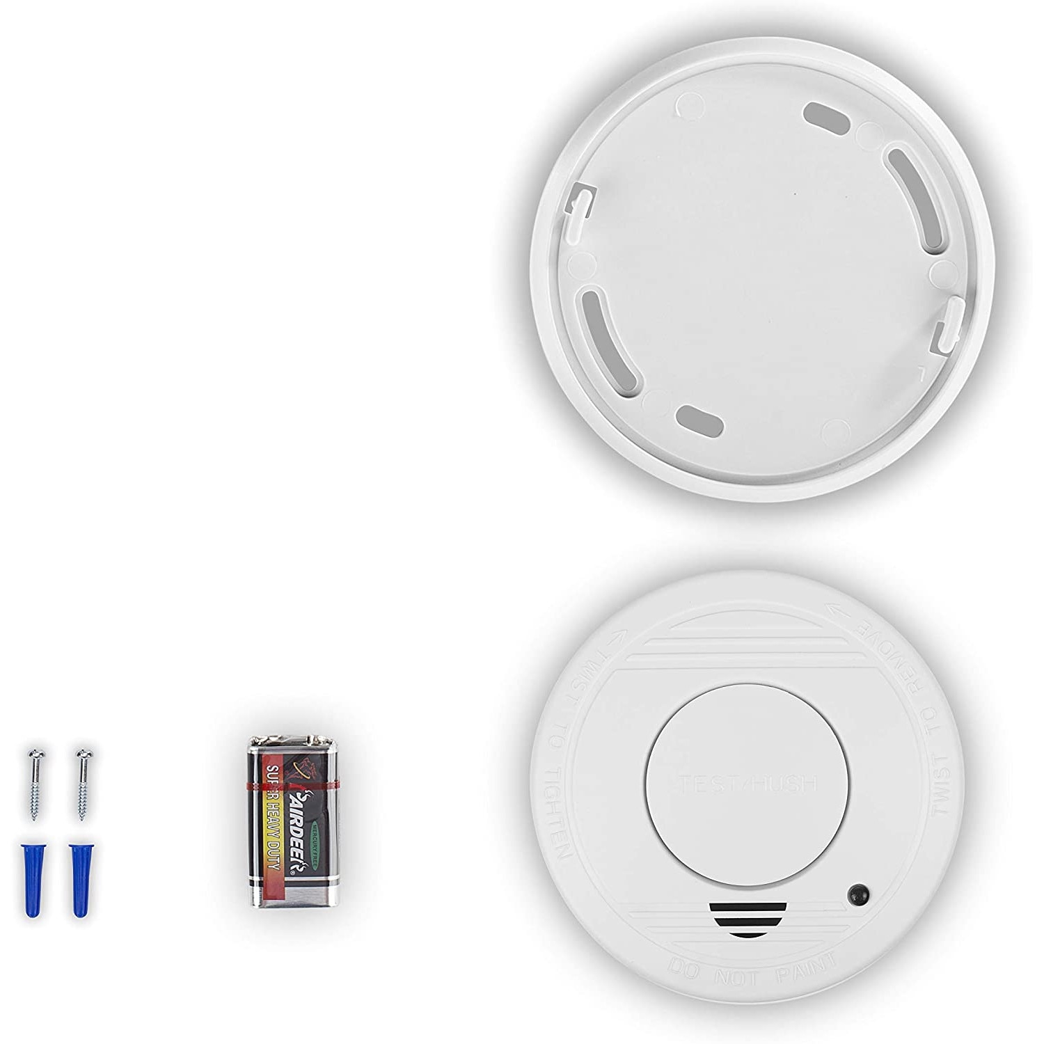 Detector de fum Smartwares RM250, senzor optic, alimentare baterie 9V ...