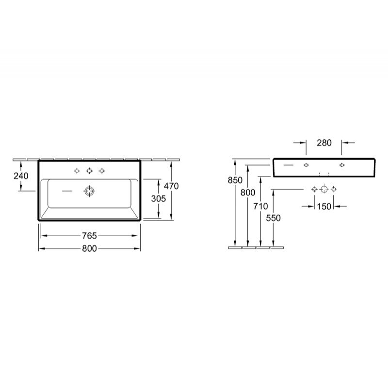 Lavoar Memento Villeroy&Boch, 800x470mm - eMAG.ro