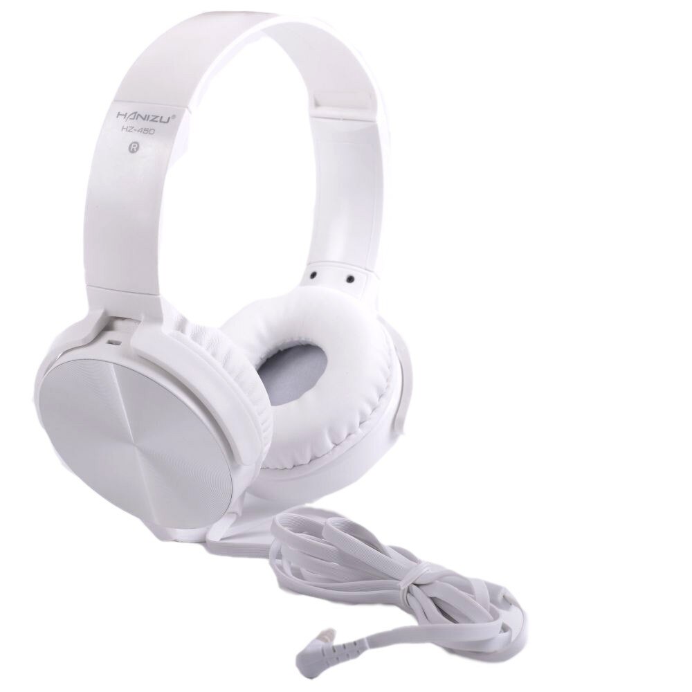 Слушалки Audio Royal HZ-450 White, с кабел и бутон за вдигане, Бели ...