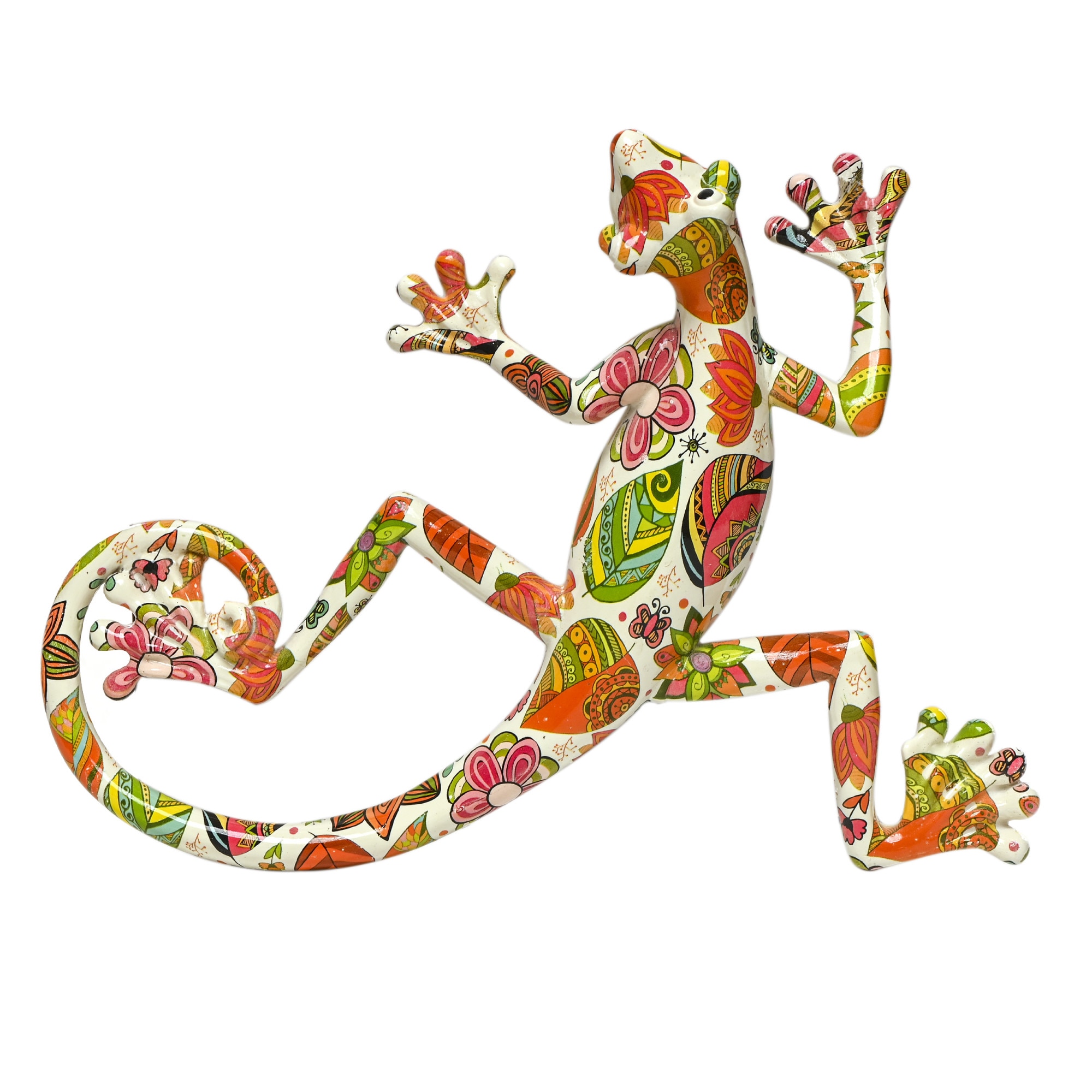 'Színes gyík I' szobor, 30 cm, kézzel készített gyantából - eMAG.hu