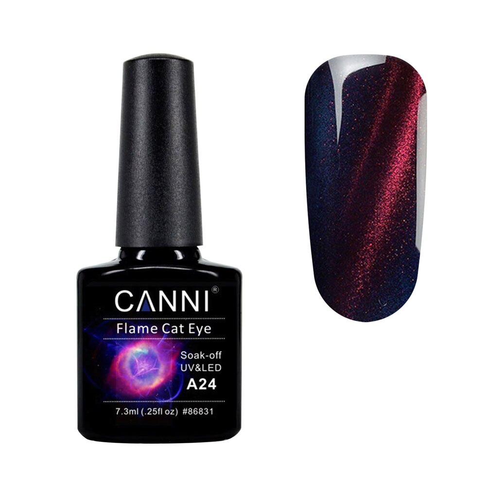 Oja semipermanenta Canni, 3D Flame Cat Eye, 7.3 ml, cod A24 - eMAG.ro