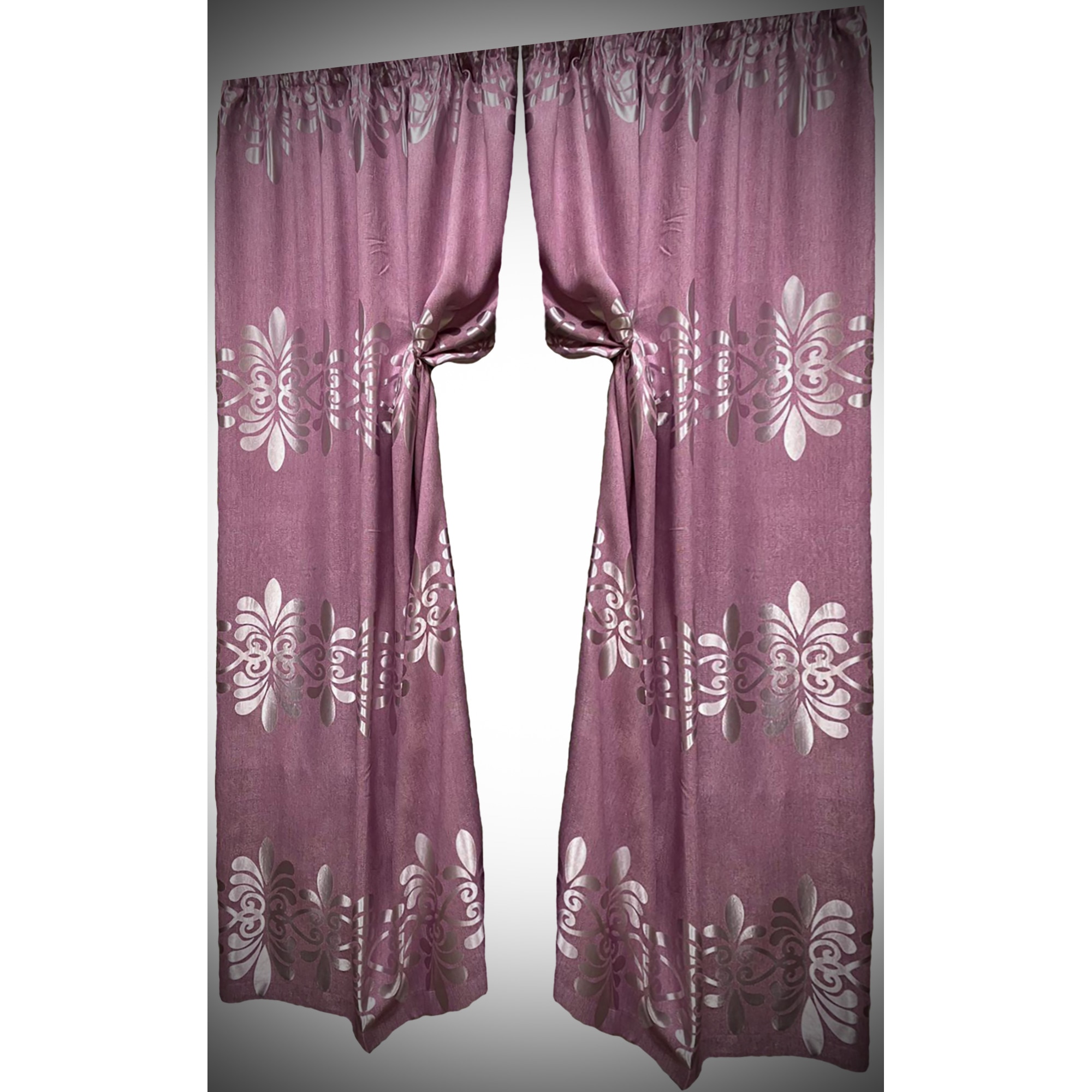 Set draperii, culoare roz, din colectia "Rococo Design by Liz Line ...
