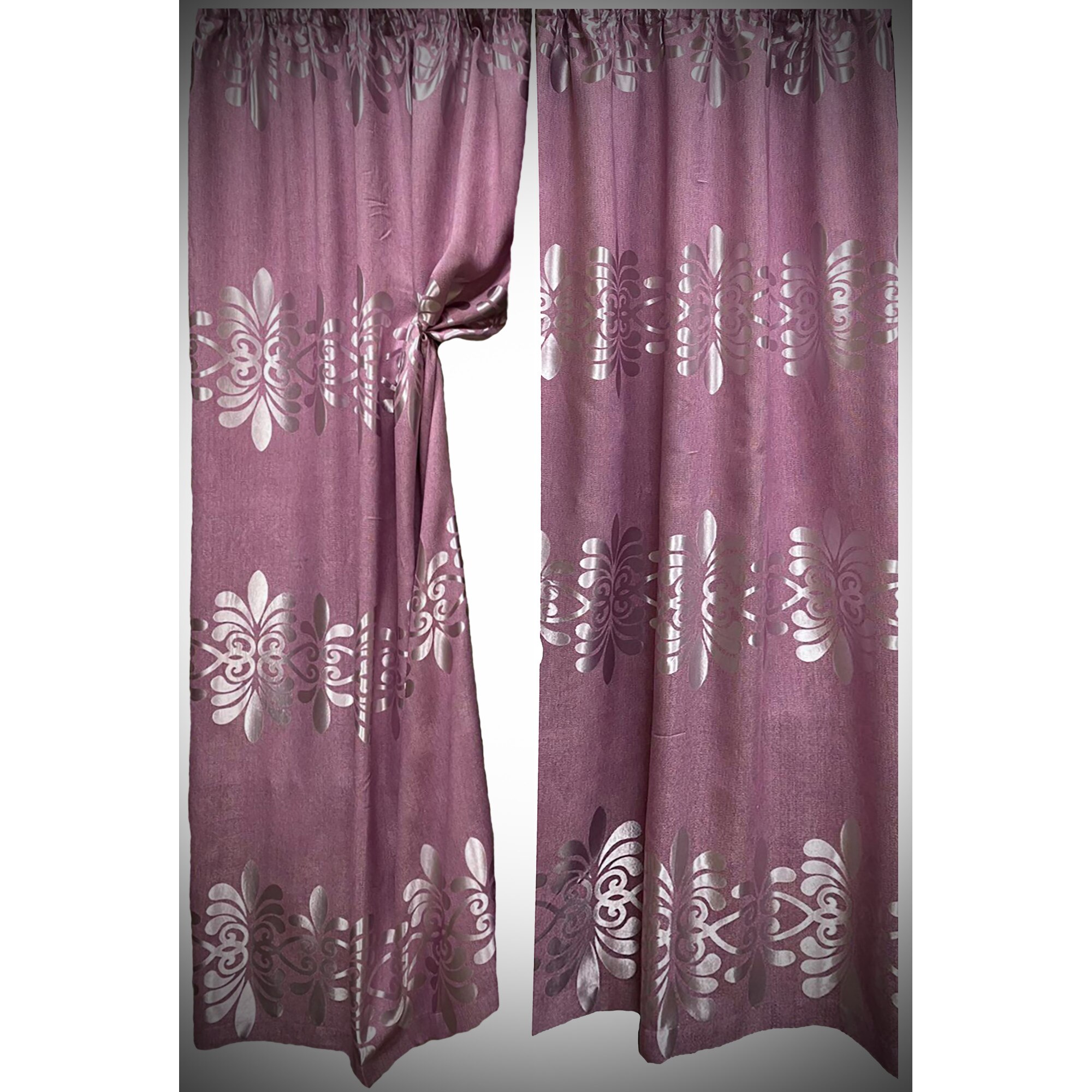 Set draperii, culoare roz, din colectia "Rococo Design by Liz Line ...