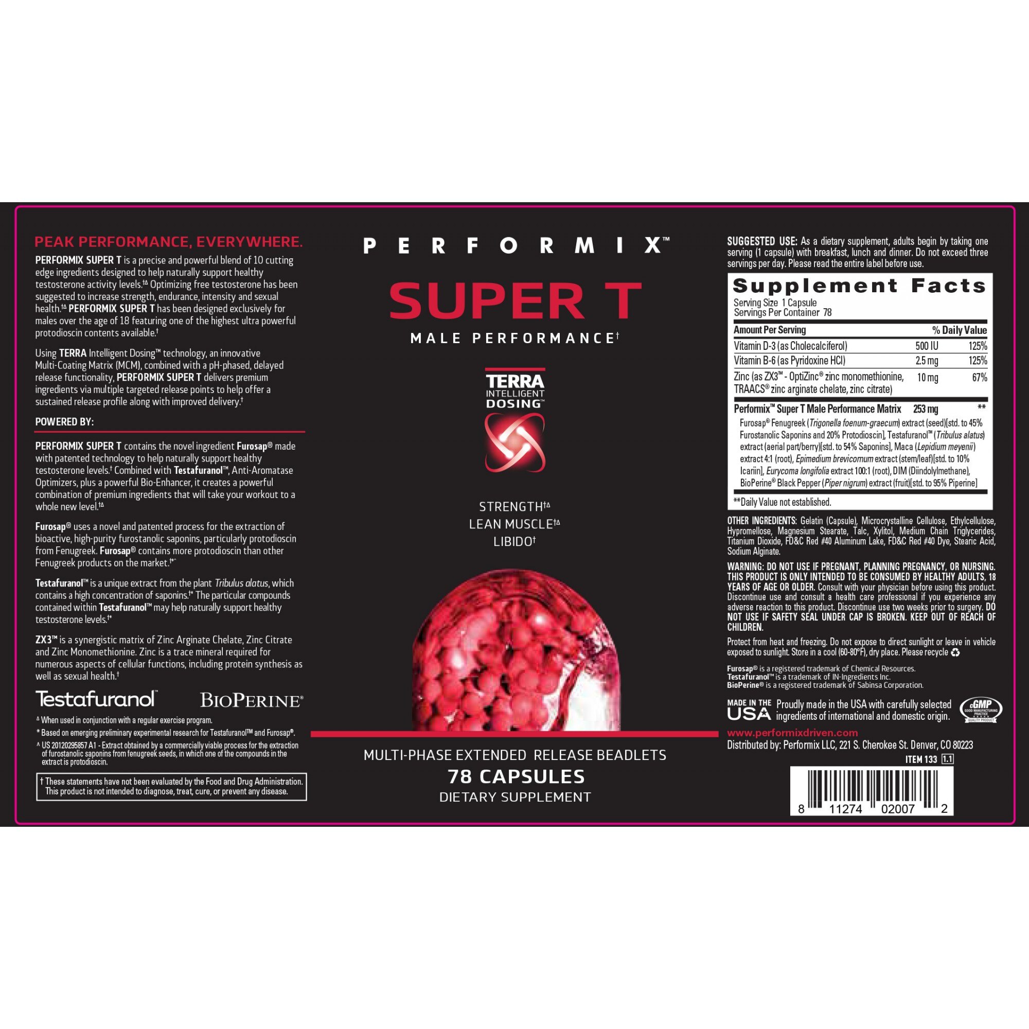 Performix Super T, 78 Capsule - eMAG.ro