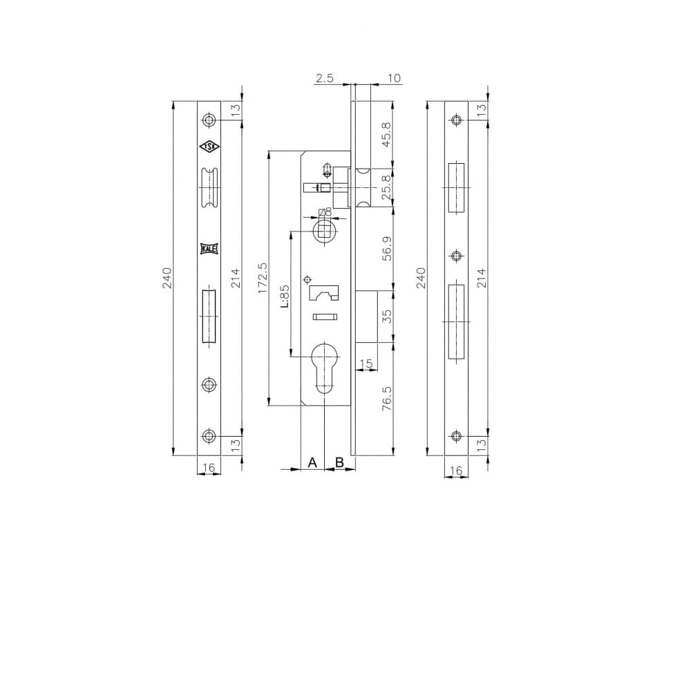Broasca KALE 153P 35 pentru tamplarie PVC - eMAG.ro