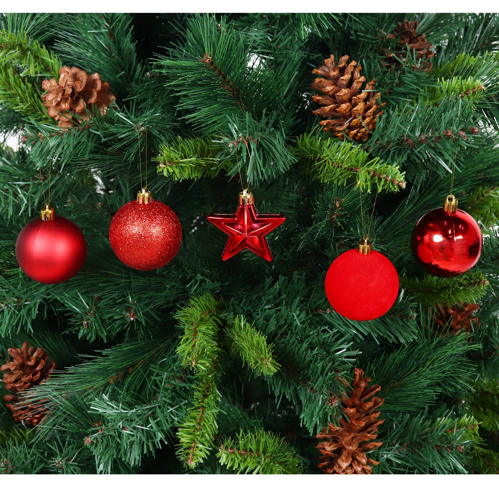 Коледни топки, червени, D 6 см, комплект от 16 части, N3/XL16ARYA - eMAG.bg