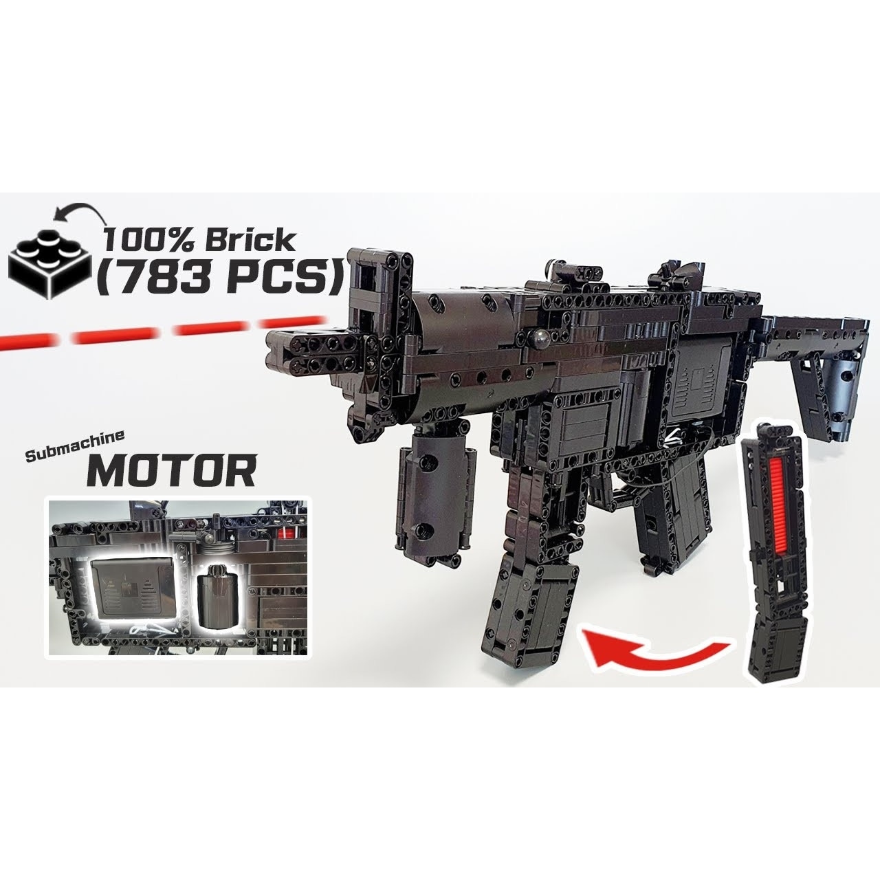 Set Constructie, Mould King, Mitraliera automata MP5 - eMAG.ro