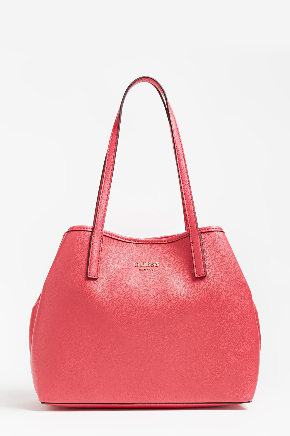 Guess, Geanta shopper de piele ecologica Vikky, Corai - eMAG.ro