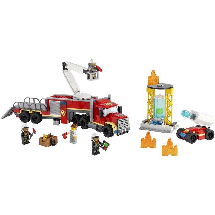 LEGO City - Unitatea de comanda a pompierilor 60282, 380 piese - eMAG.ro
