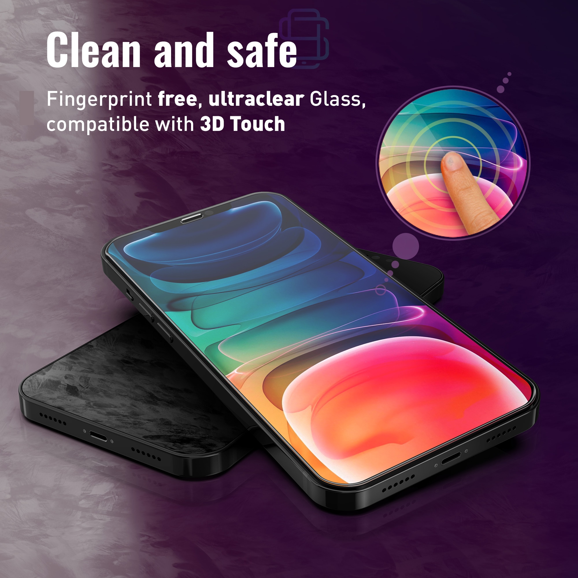 Folie sticla compatibil cu iPhone 12 Pro Max, set 2 buc, DefenSlim ...