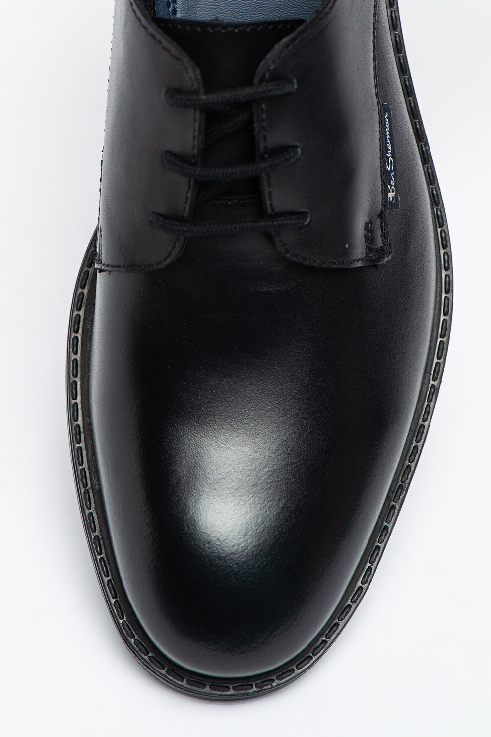 Ben Sherman, Кожени обувки Derby Pearce, Черен, 8 - eMAG.bg