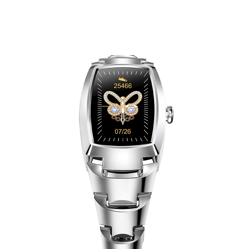 Ceas SmartWatch femei Farrot H8 pro, Argentiu, SpO2, Tensiune arteriala ...