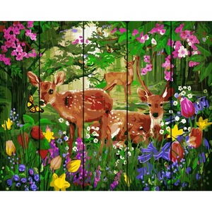 Set Picturi pe numere, Acuarello, Icoana2-Pictura Lemn, 40x50cm, culori ...
