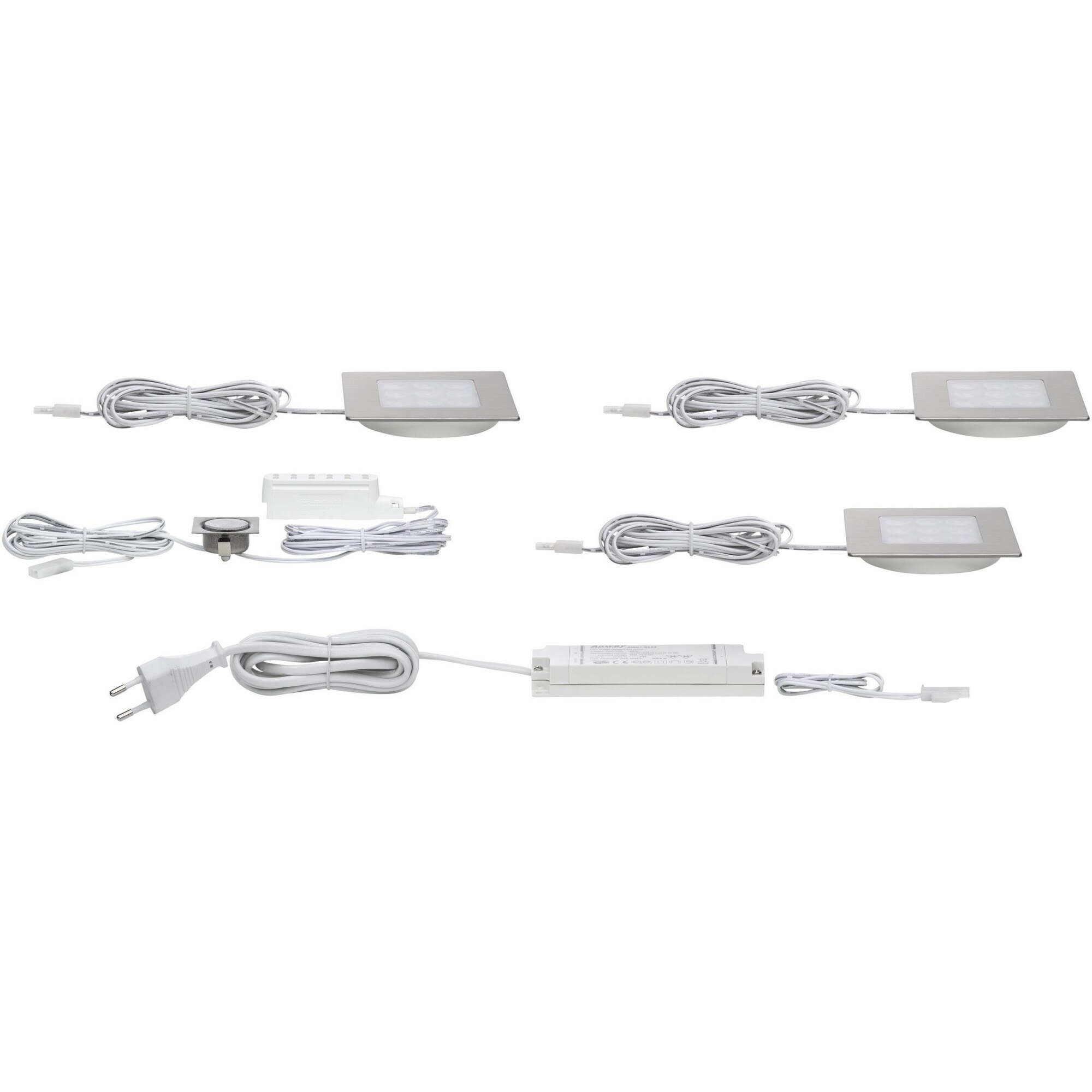 Aplice Paulmann Micro Line Set de 3 lumini incastrate cu LED, 3,6W ...