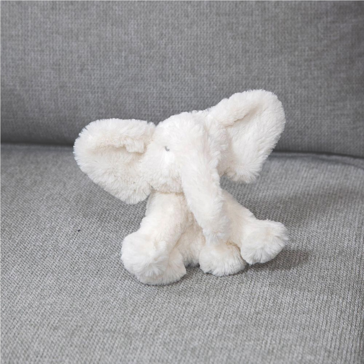 Elefant din plus, alb, Bambino by Juliana, 17 cm - eMAG.ro
