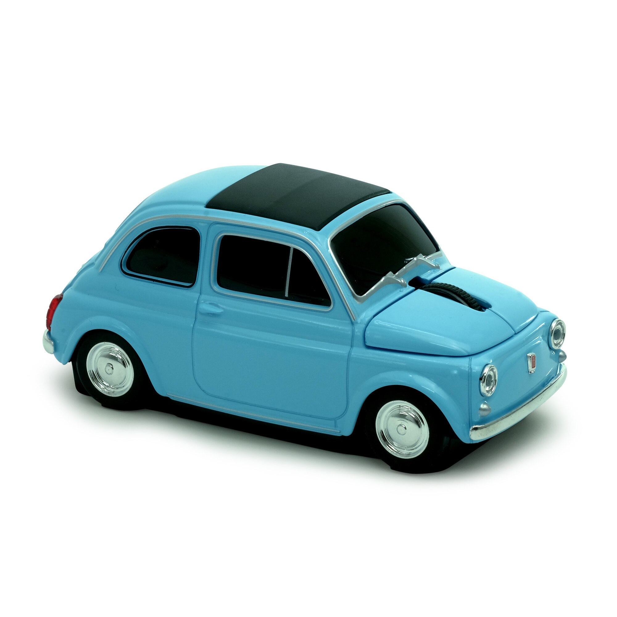 Mouse wireless AutoMouse Fiat 500, 2,4 GHz, Albastru - eMAG.ro