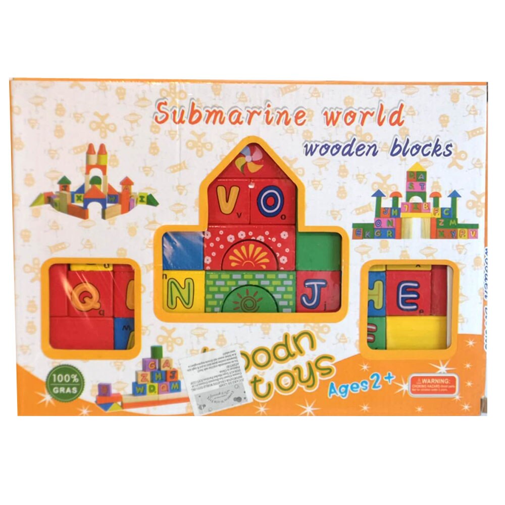 Cuburi de Construit din Lemn, Litere, 61 piese - eMAG.ro