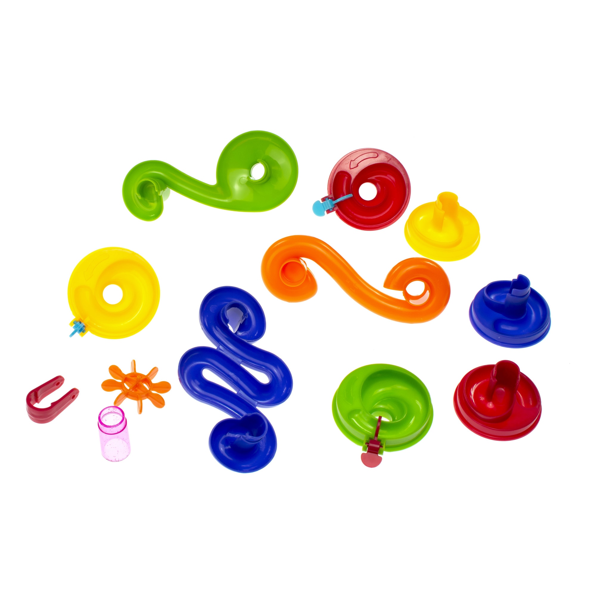 Set constructie labirint cu bile Marble Game, 219 elemente, multicolor ...