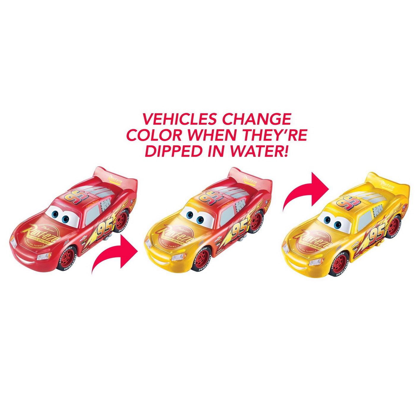 Masinuta Disney Cars - Color Changers, Fulger McQueen, 1:55 - eMAG.ro