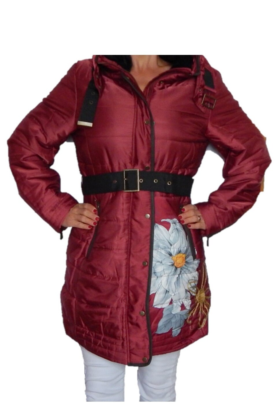 Geaca dama, Desigual, Bordo, 40 - eMAG.ro