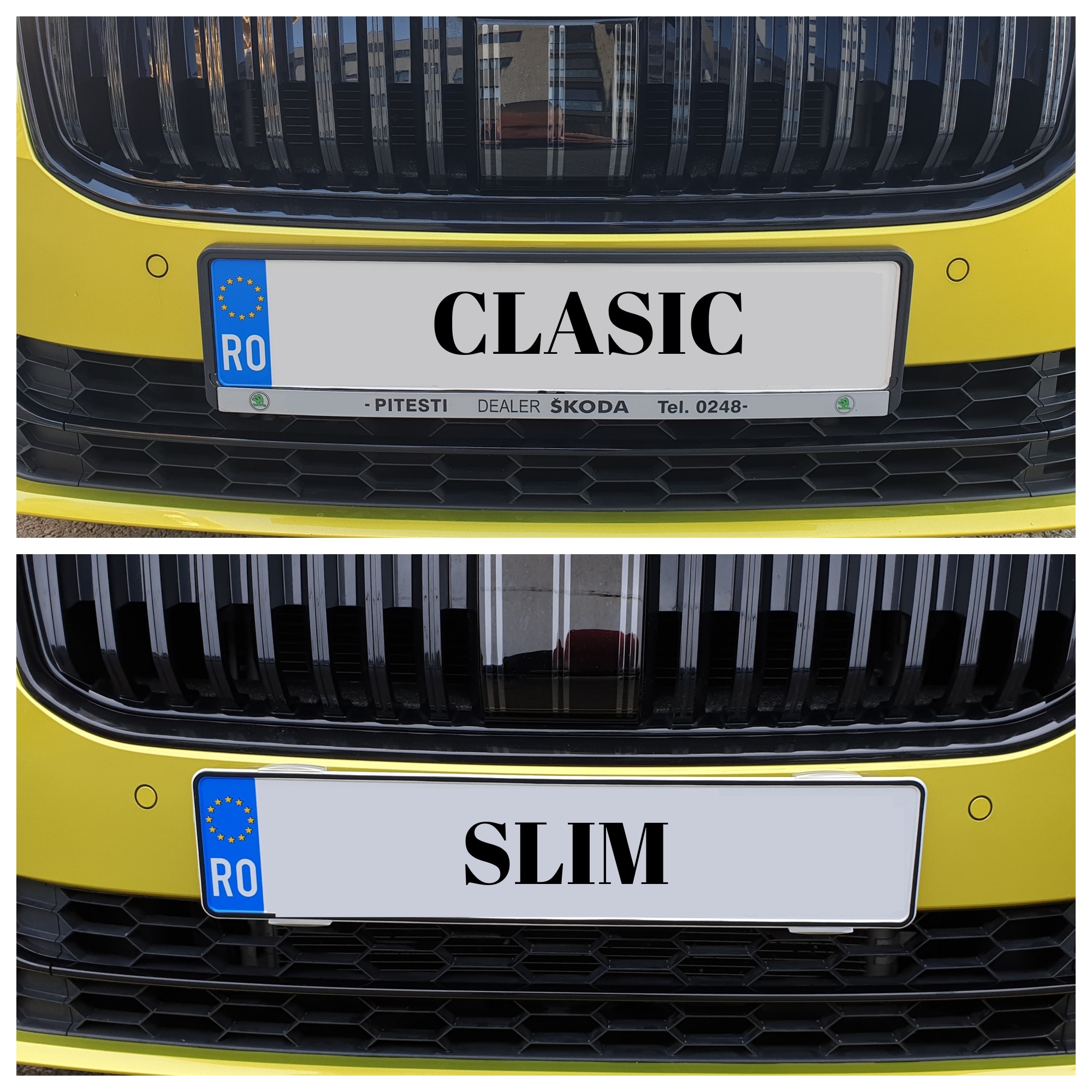 Set suport placute numar inmatriculare auto Premium Super Slim - 4 ...