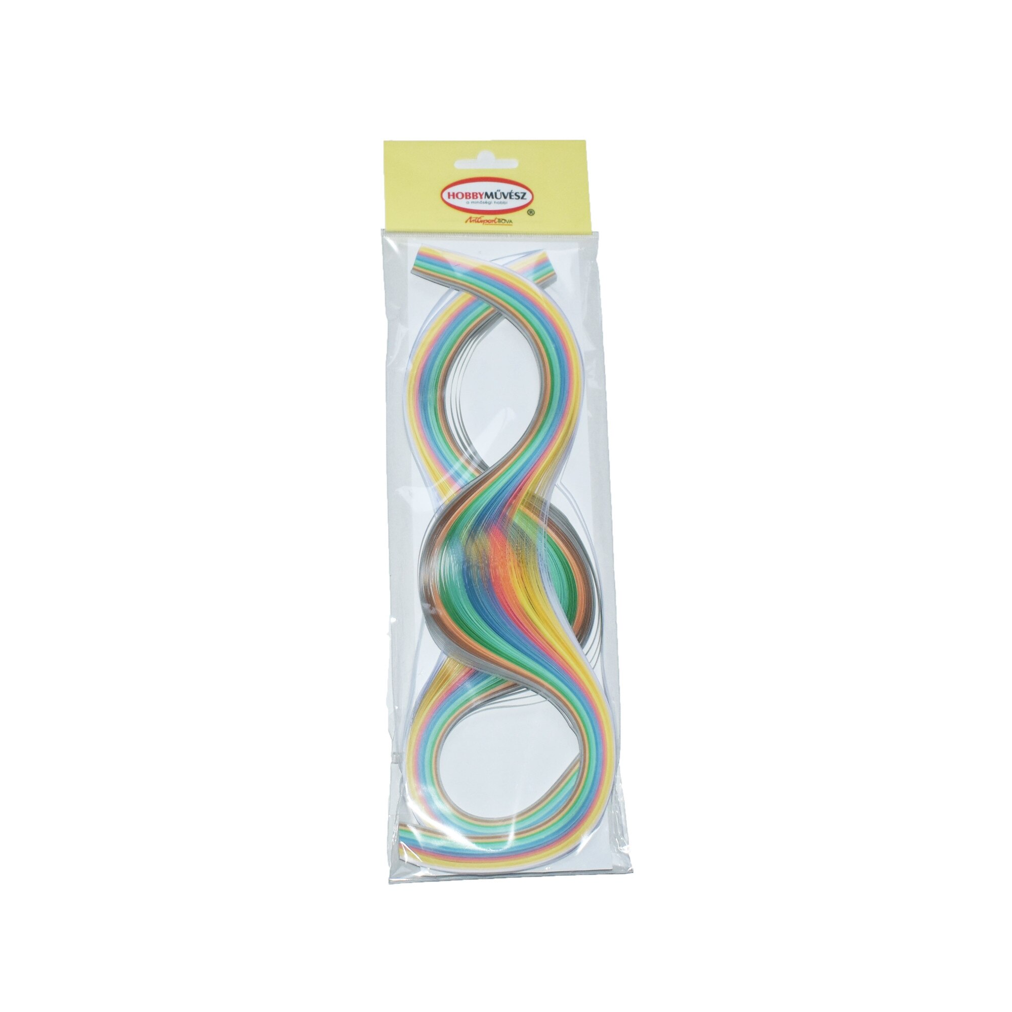 Hartie quilling curcubeu pastel, 300 fasii, 41 cm - eMAG.ro