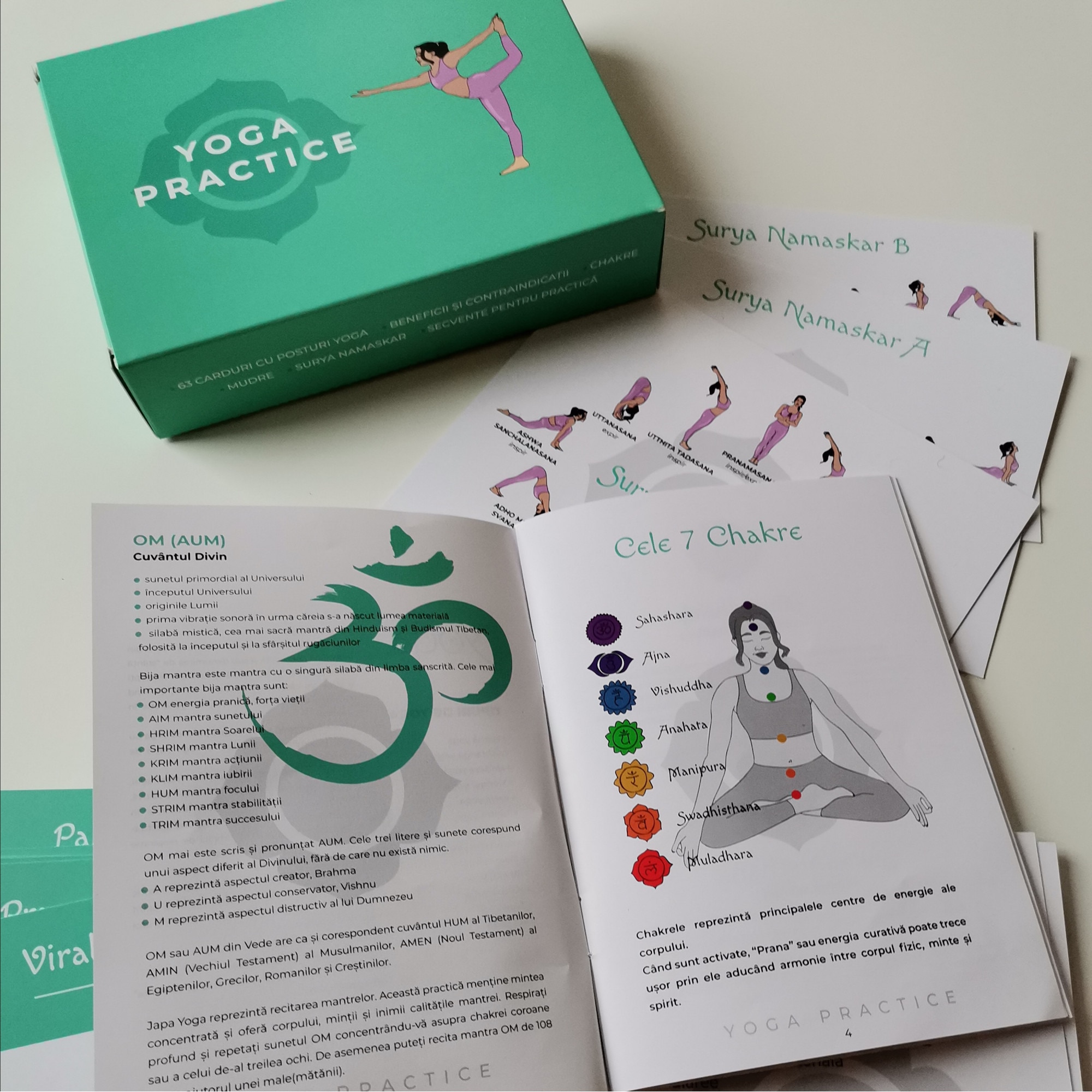 Set Carduri yoga, Multicolor, 63 buc - eMAG.ro