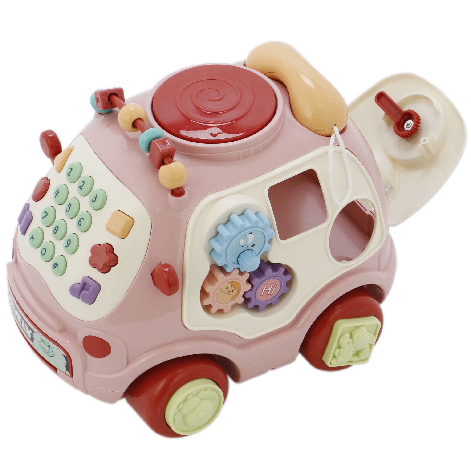 Jucarie Mappy Cartoon Car cu lumini si sunete, roz - eMAG.ro