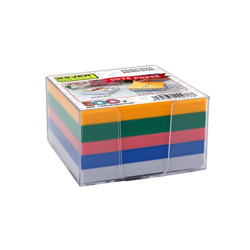 Cub de hartie sticky notes, KEJEA, 75 x 75 mm, 500 coli, cu suport din ...