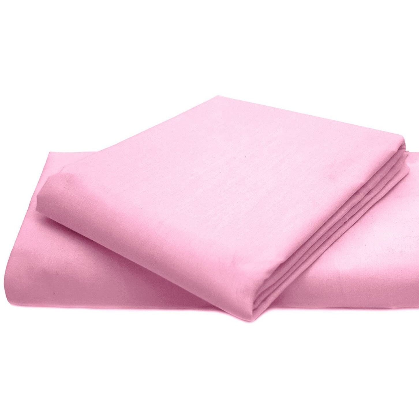 Cearsaf de pat 240/260cm, Satinat, bumbac 100%, Roz - eMAG.ro