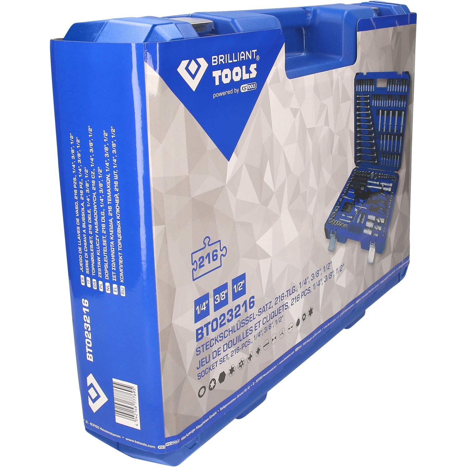 Trusa de scule profesionala pentru auto Brilliant Tools, 216 piese ...