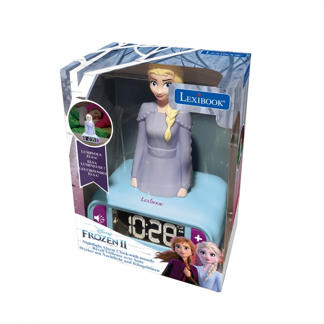 Будилник за деца Disney Frozen, White/Maroon, 3D - eMAG.bg
