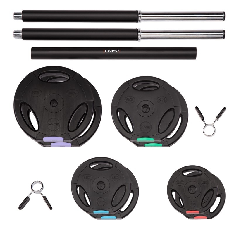 Set Haltera cu greutati reglabile HMS GSP40 42 kg - eMAG.ro