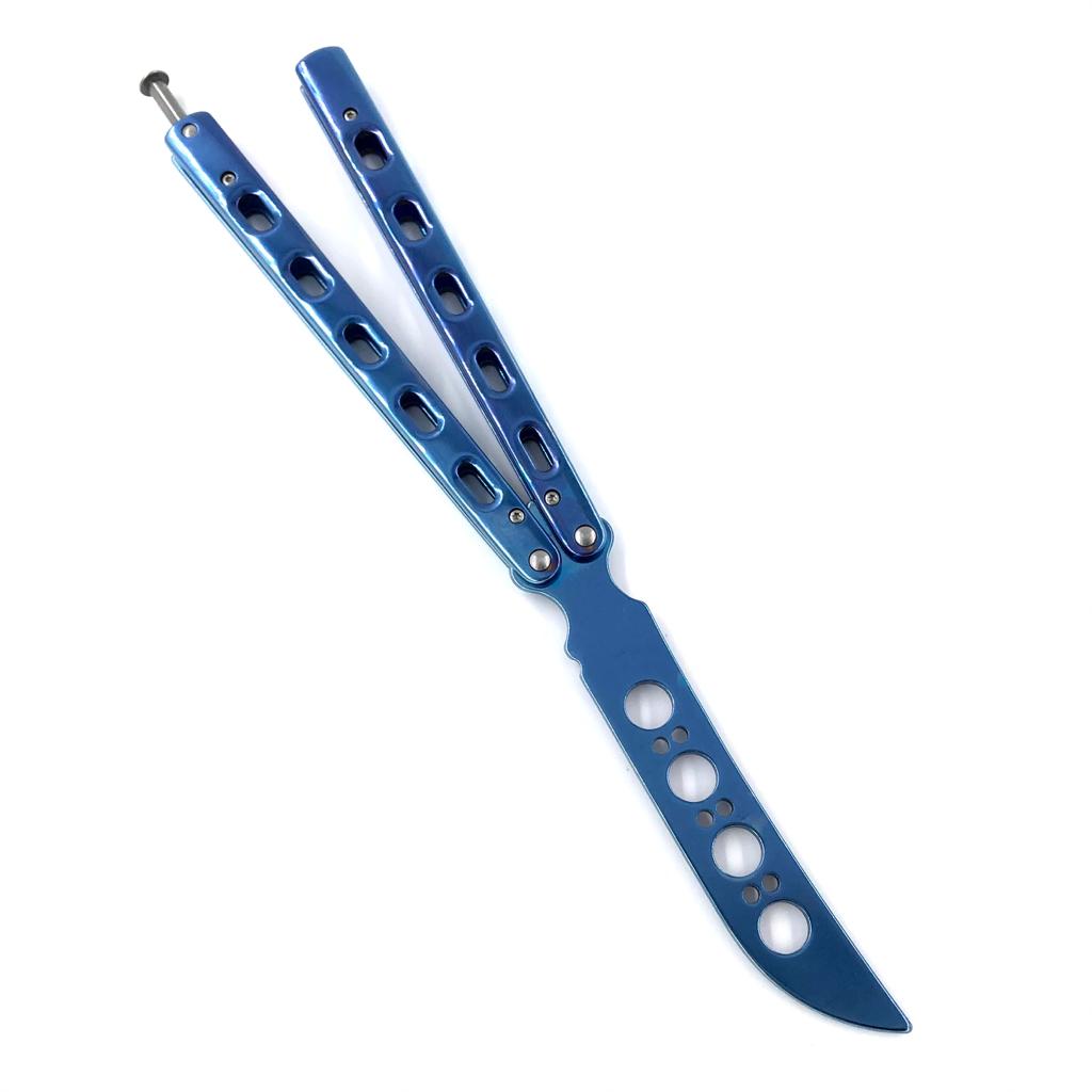 Нож, butterfly, Balisong, CS: GO, 27,5 см, Капак, Син металик - eMAG.bg