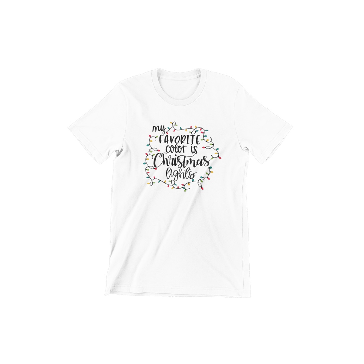 Tricou Copii de Craciun Christmas lights, alb, 8 ani/ 128 cm - eMAG.ro