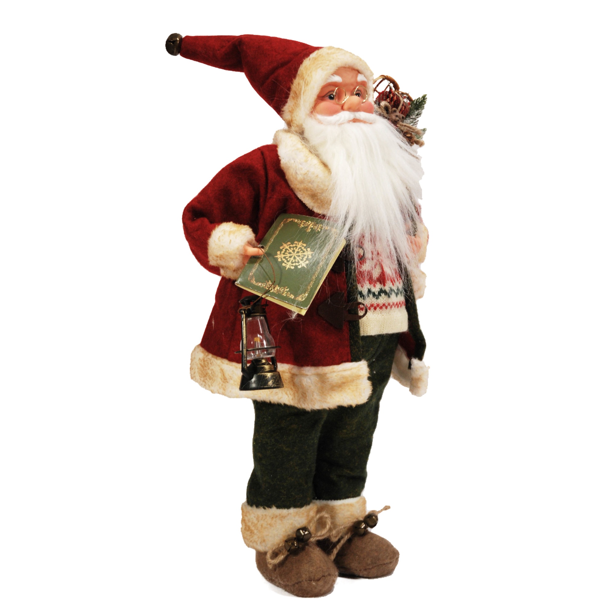 Figurina Mos Craciun din material textil, model traditional - eMAG.ro