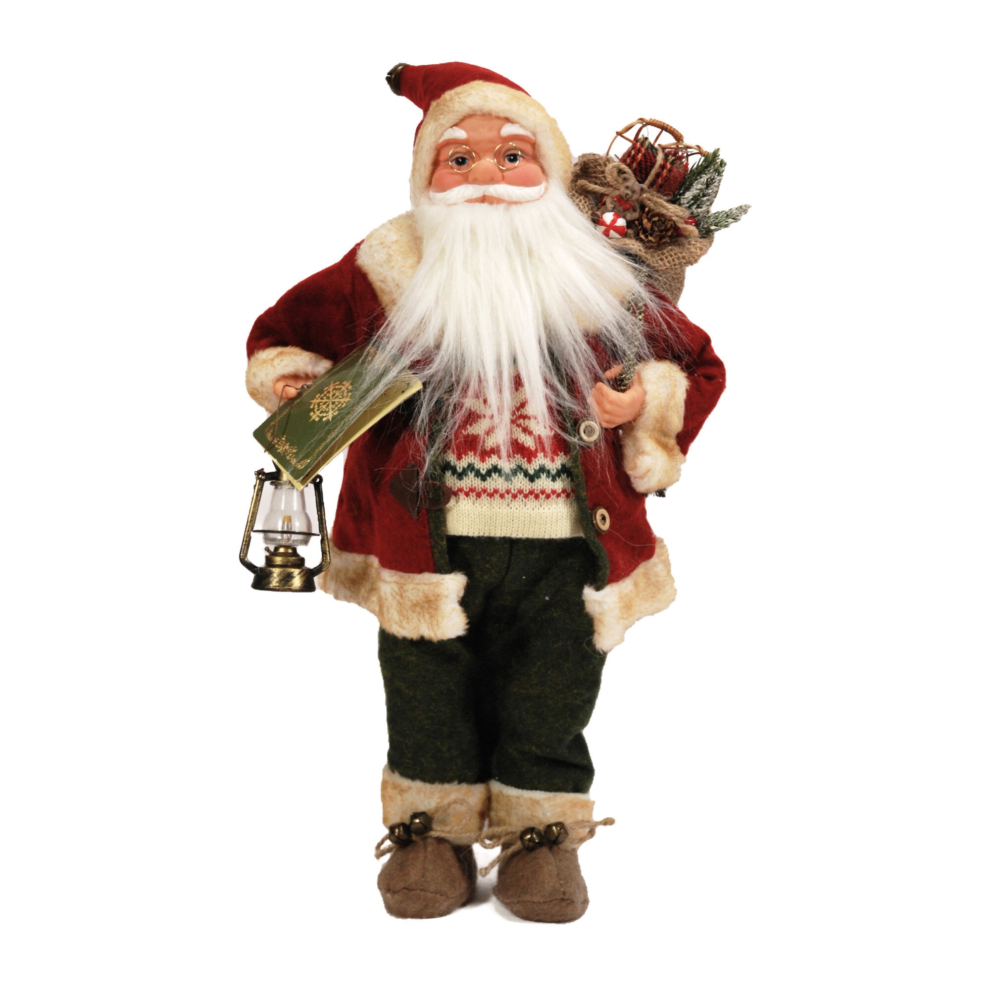 Figurina Mos Craciun din material textil, model traditional - eMAG.ro