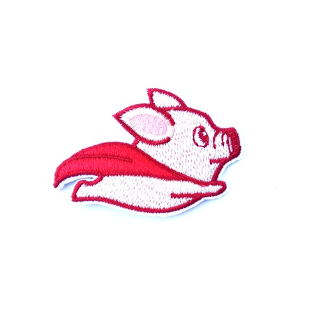 Текстилна лепенка / летящо прасе бродирана лепенка 6x4 см - eMAG.bg